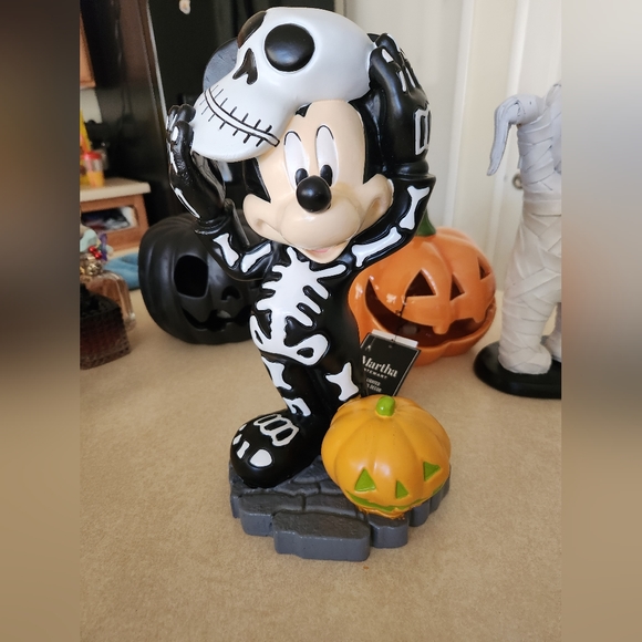 Other | Disney Mickey Mouse Skeleton Costume Statue | Poshmark